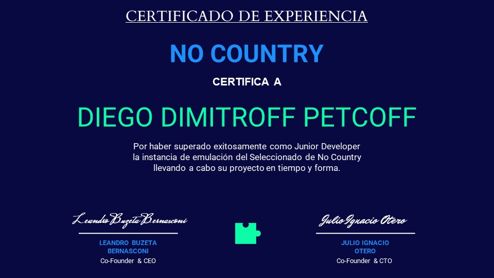 Diego Leonardo Vallejos Dimitroff Petcoff – Diego Dimitroff Petcoff | LinkedIn